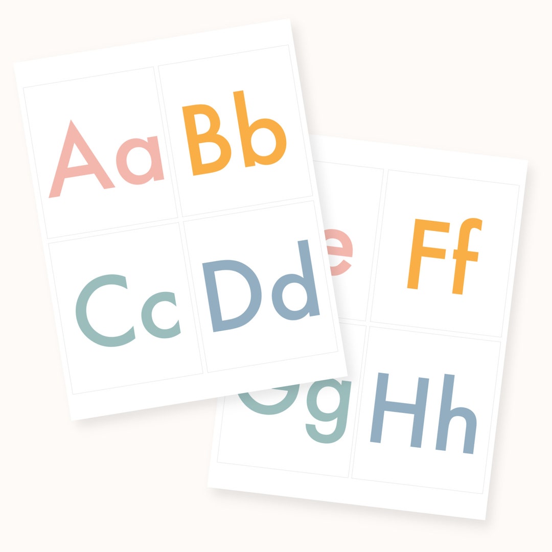 ABC Homeschool Flashcards - Printable Poster - Instant Download - Etsy
