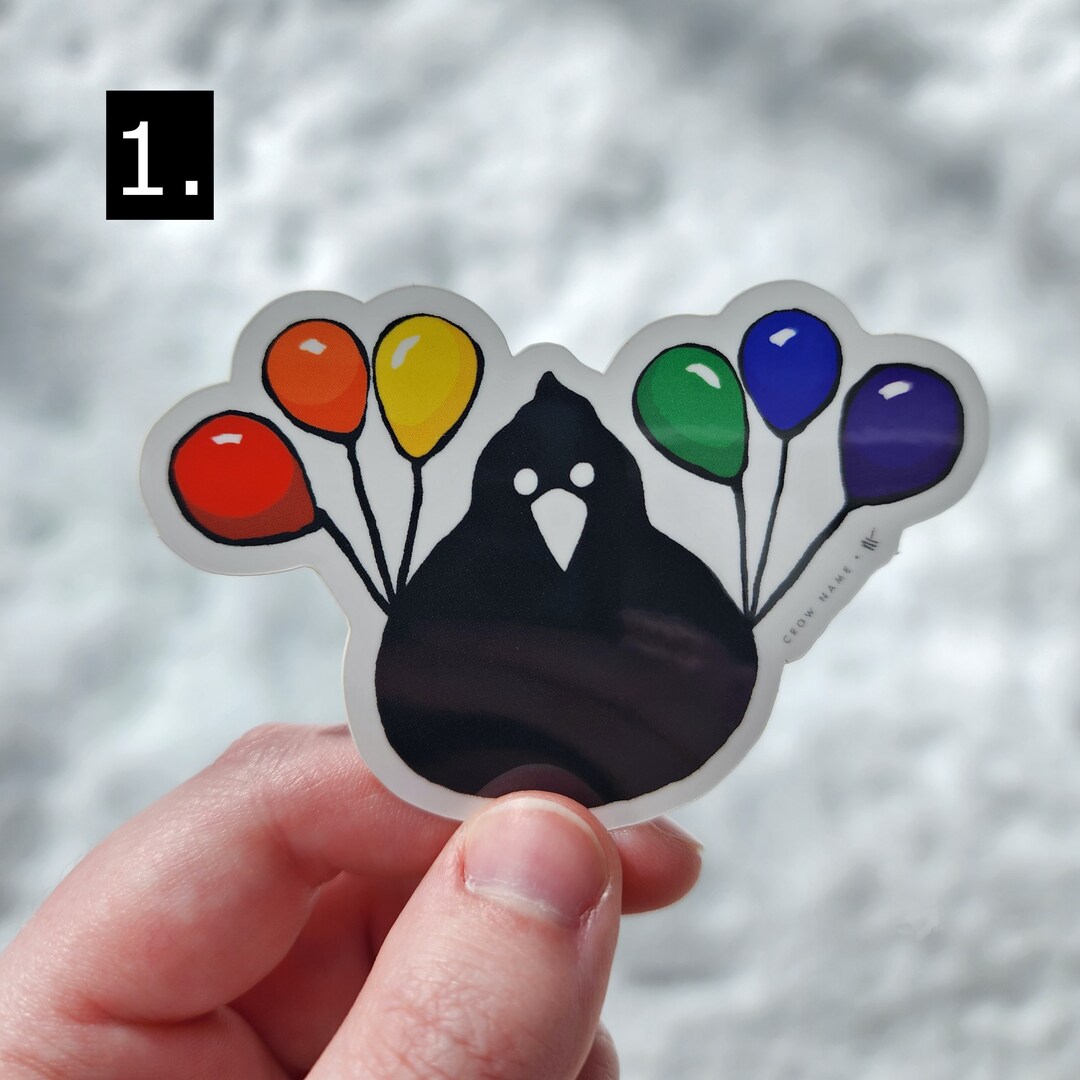 Pride LGBT Plague Doctor Balloon Sticker, Plague Crow, Crow, Lesbian ...