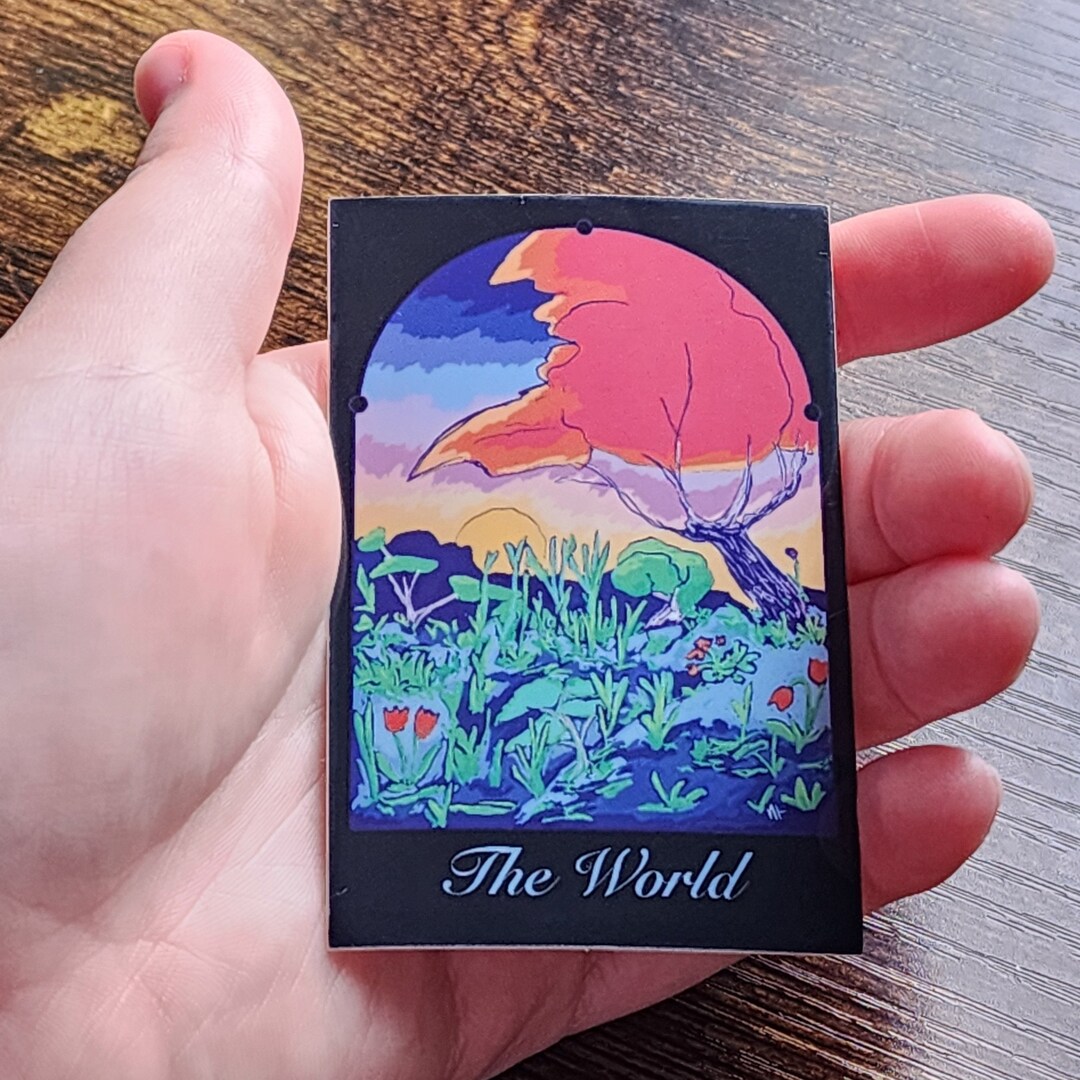 The World Vinyl Sticker, Nature, Tarot Inspired - Etsy