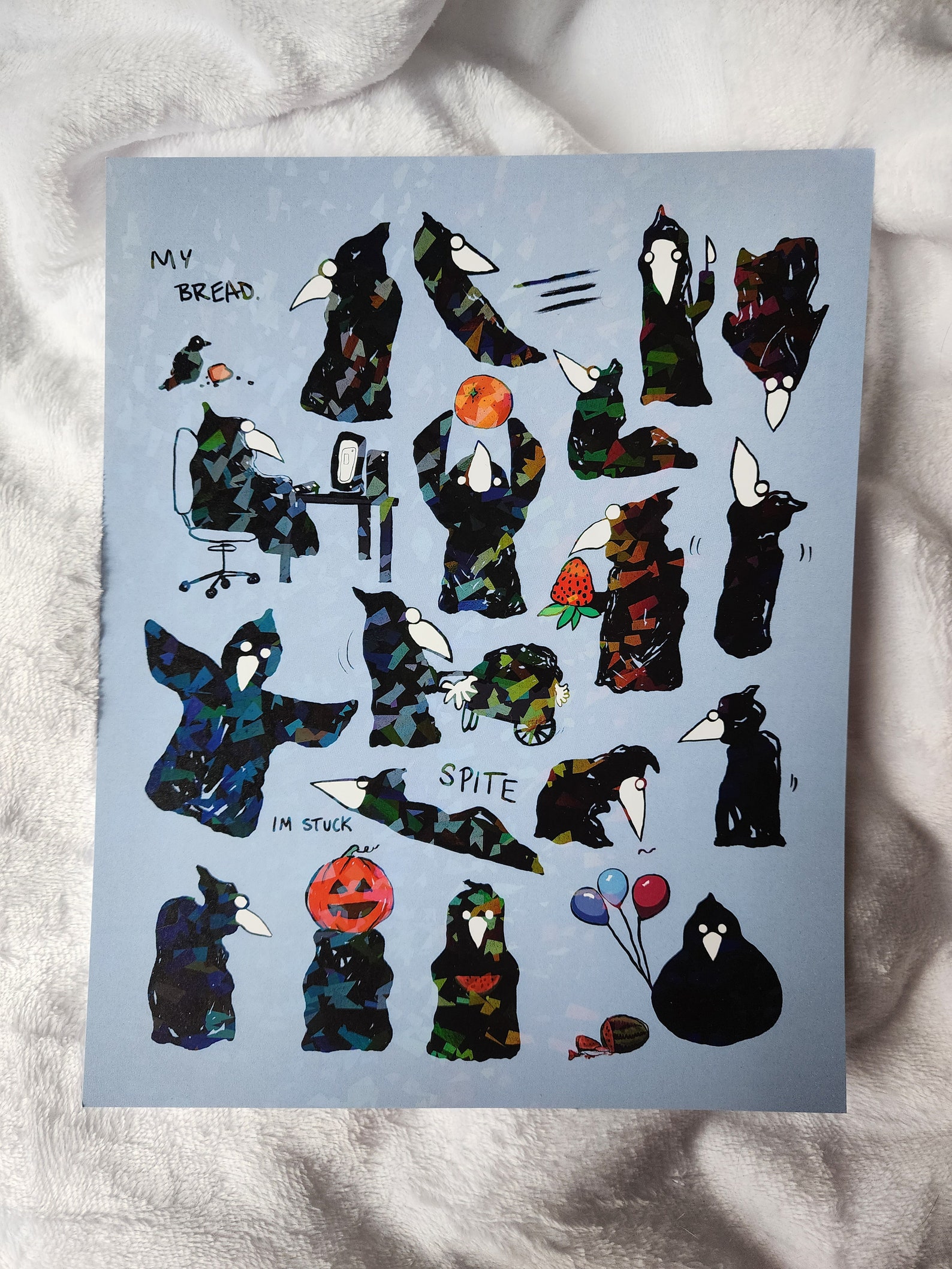 Holographic or Satin Crow Plague Doctors Print, Weird Gift (4x5 or 8x10 ...