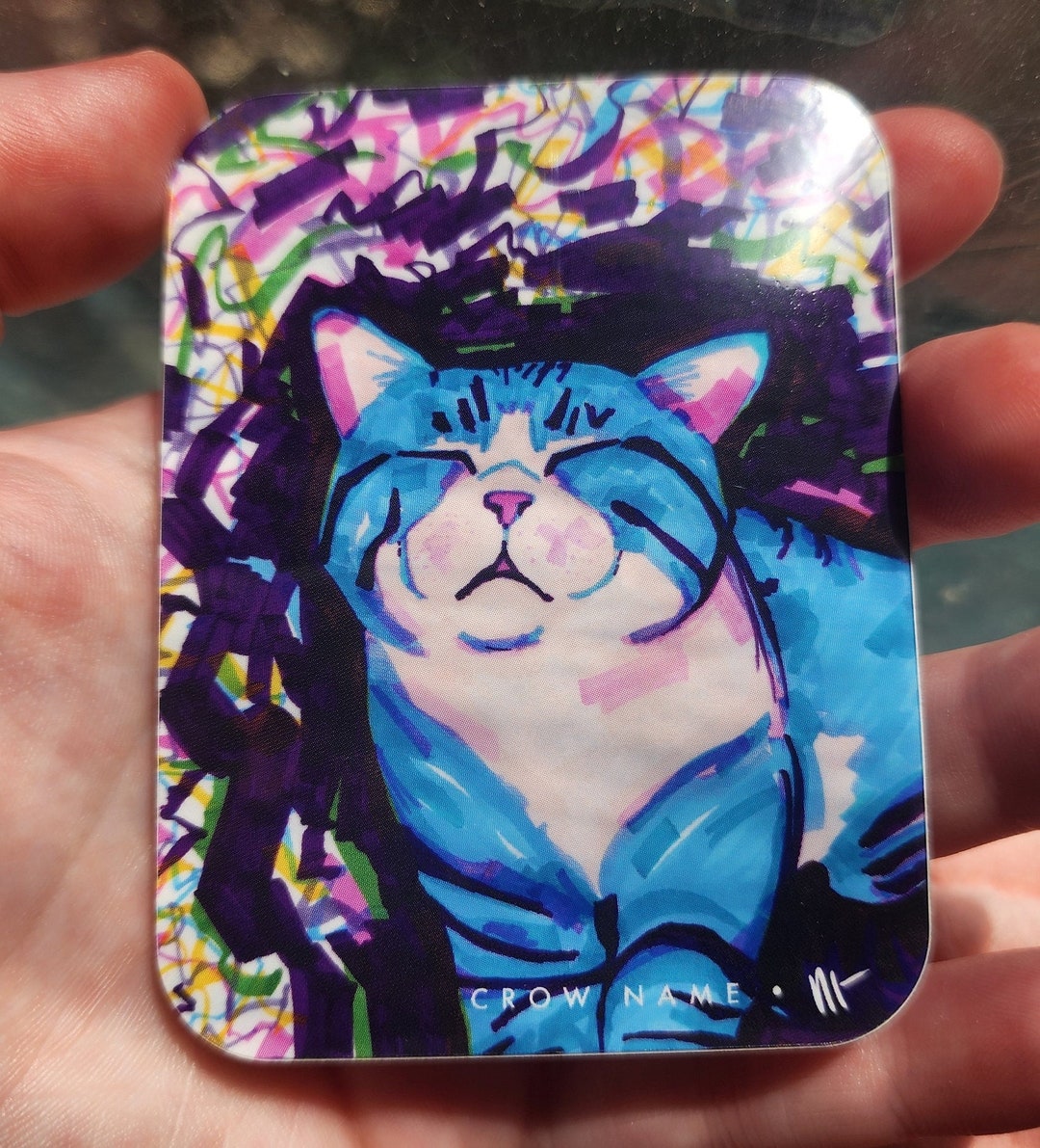 Happy Boi - Cat Vinyl Sticker, Kitty, Cat Art Waterproof Sticker - Etsy