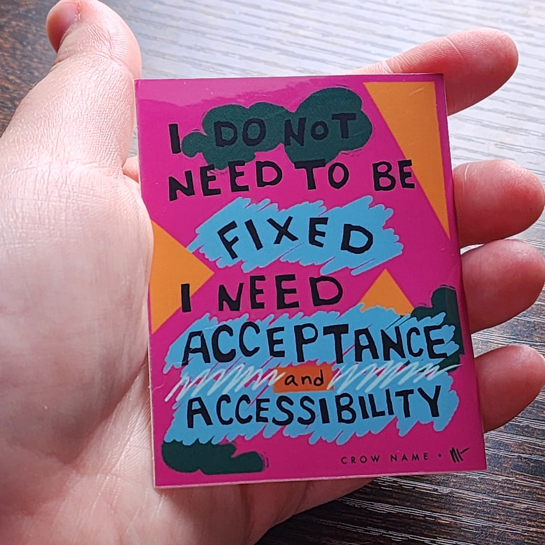 Acceptance and Accessibility Disability Vinyl Sticker, Disability ...