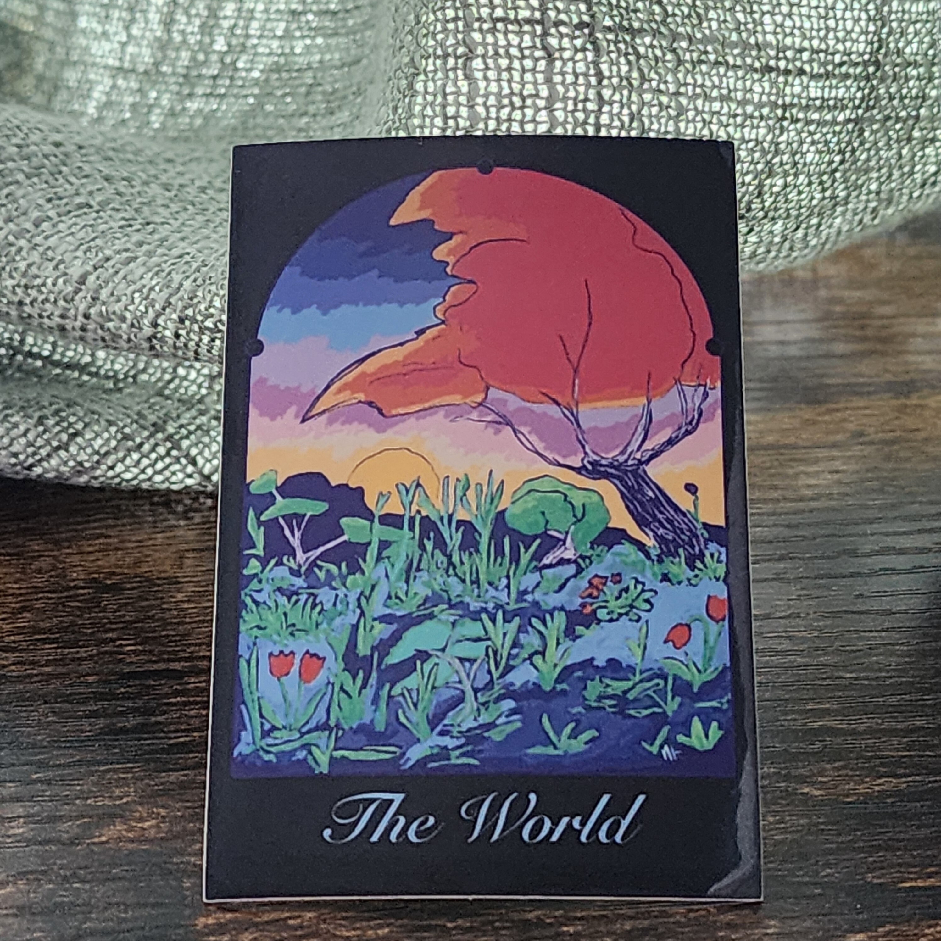 The World Vinyl Sticker, Nature, Tarot Inspired - Etsy