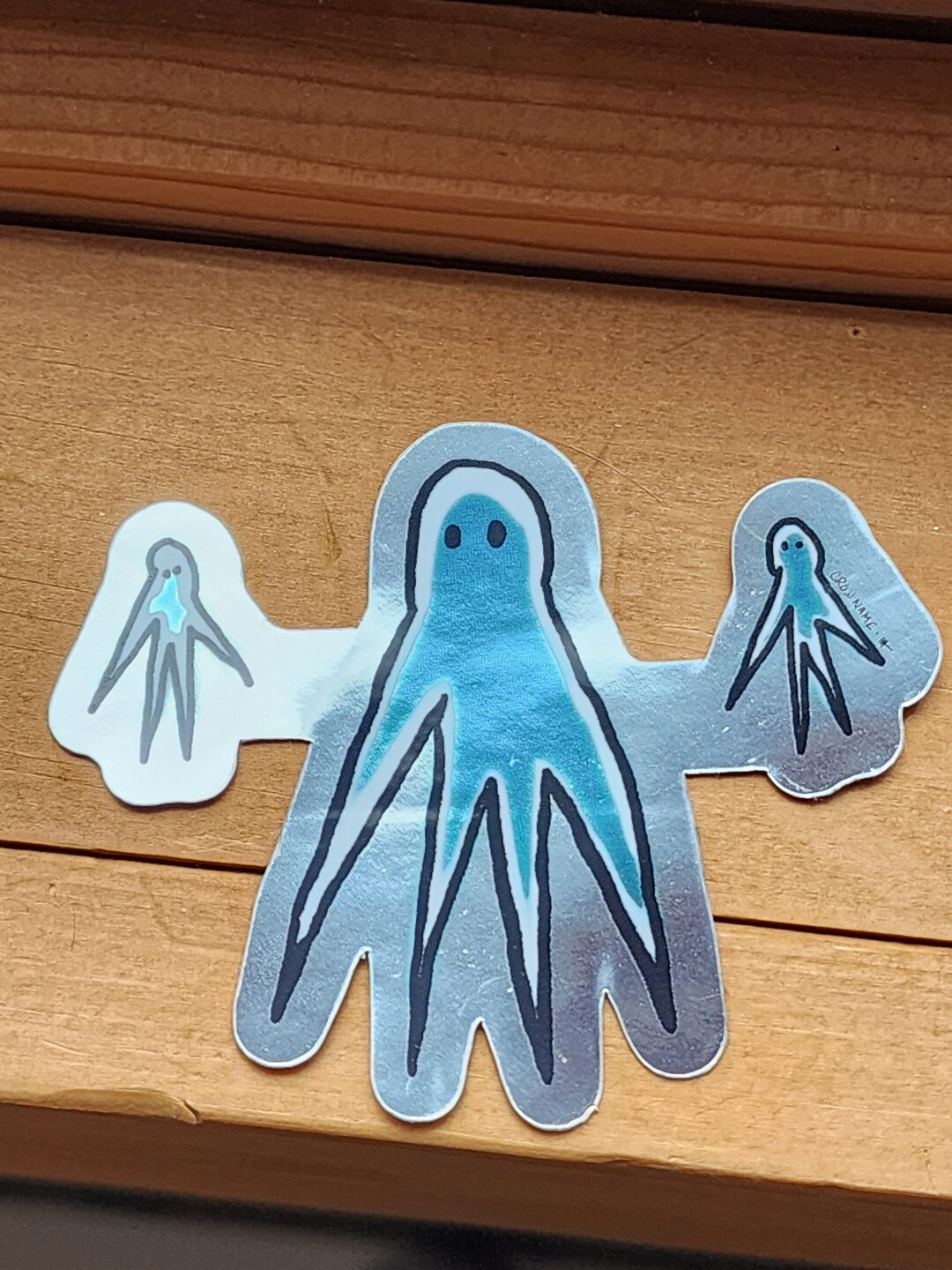 Aliens Mirror Sticker, Reflective Blue Vinyl - Etsy