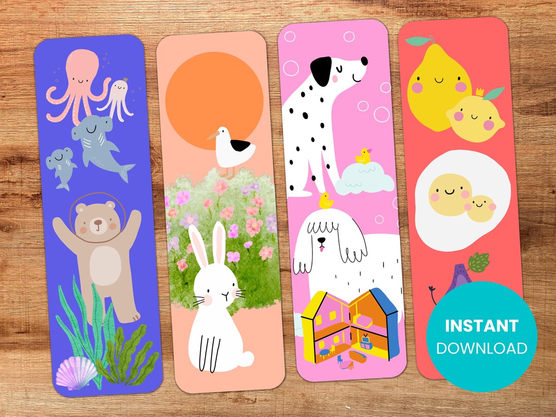 PRINTABLE Bookmarks Cute Buddies Instant Download - Etsy