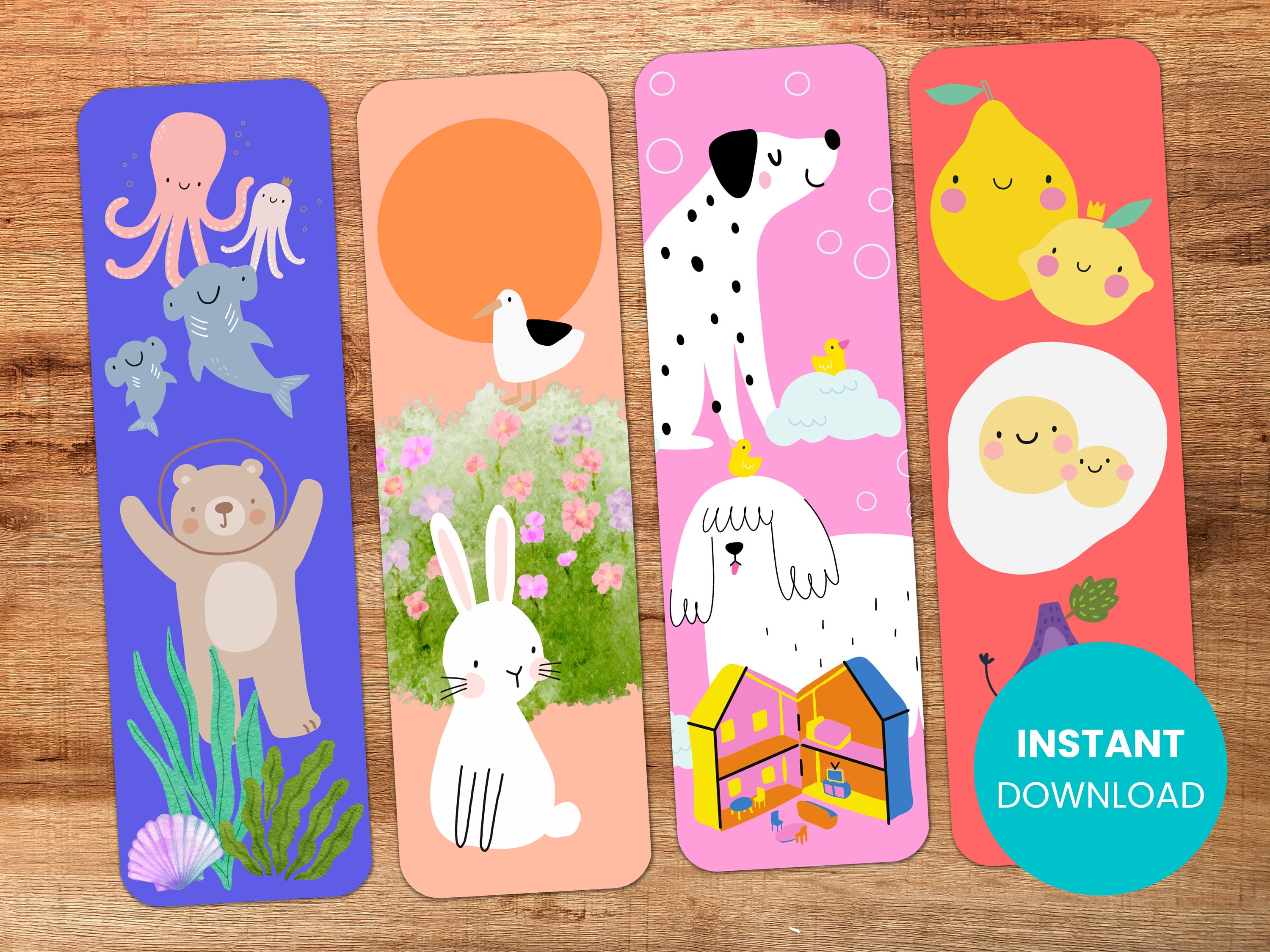 PRINTABLE Bookmarks Cute Buddies Instant Download - Etsy