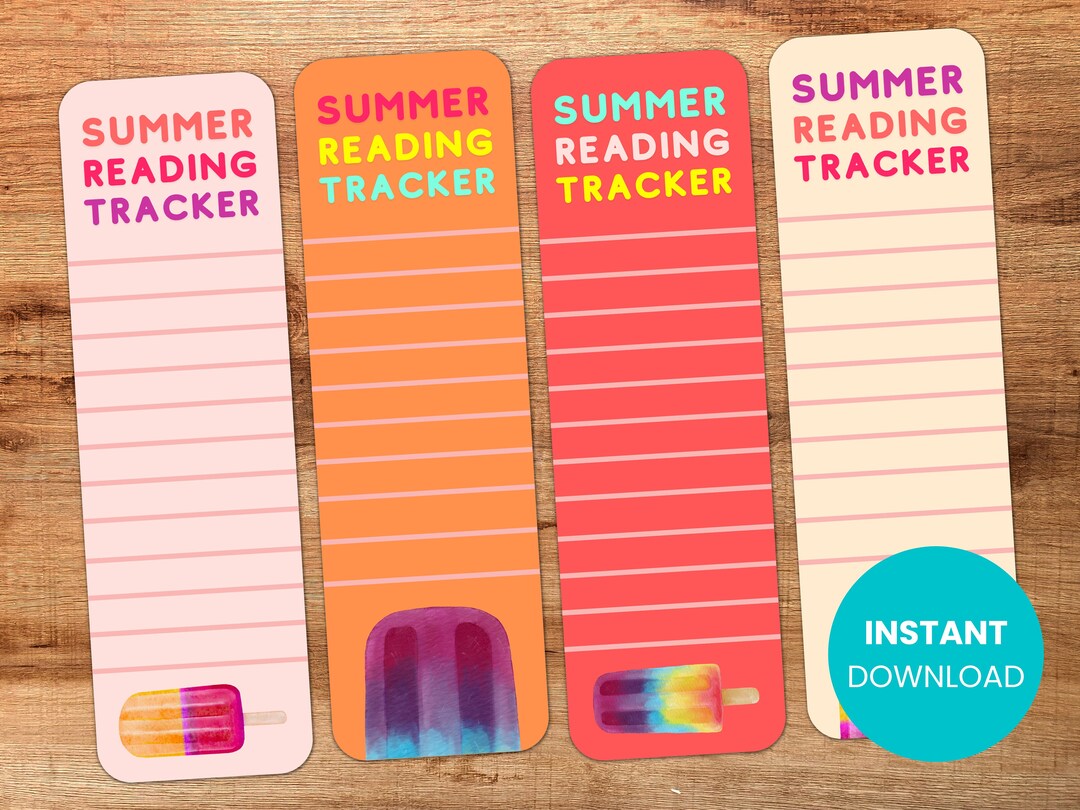 PRINTABLE Bookmarks Reading Trackers Instant Download Homeschool ...