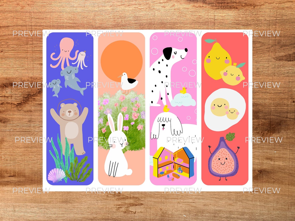 PRINTABLE Bookmarks Cute Buddies Instant Download - Etsy