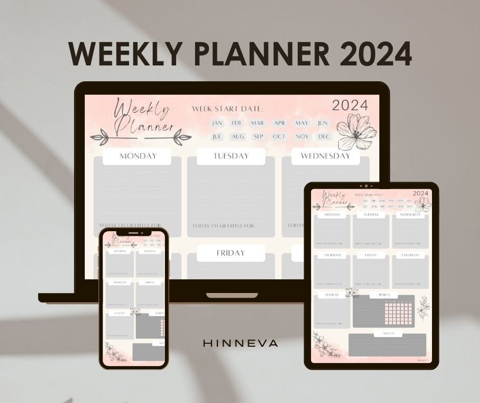 Digital Weekly Planner - Etsy