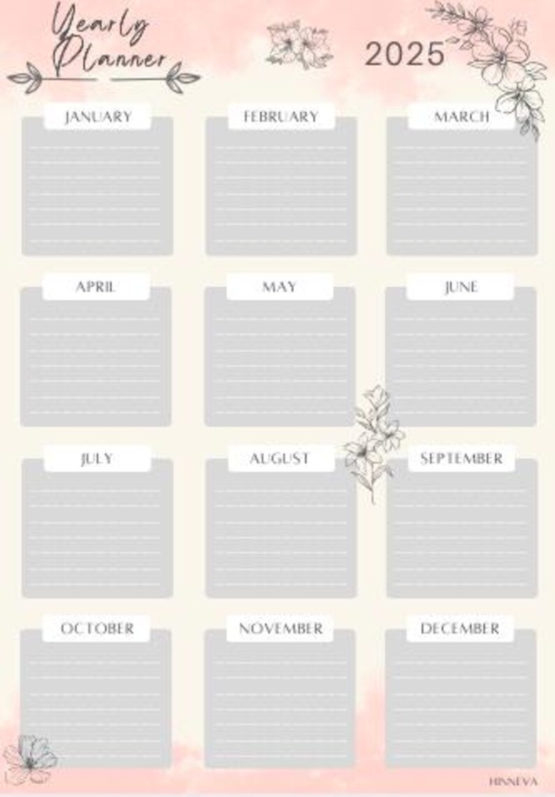 2025 Digital Full Year Planner Bundle - Etsy