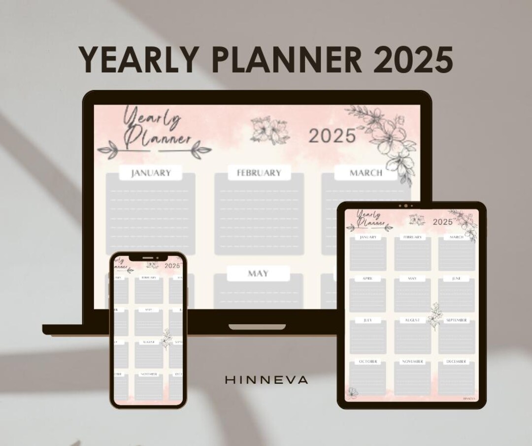 2025 Digital Yearly Planner - Etsy