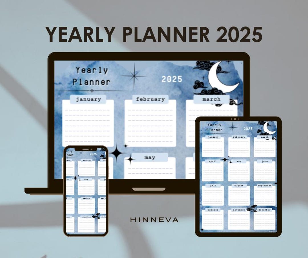 2025 Digital Yearly Planner - Etsy