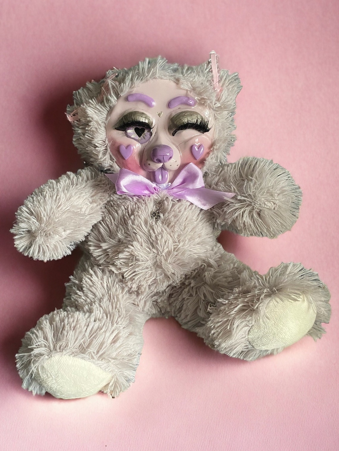 13 Winking Bear Handsculpted Clay Face Teddy Bear Retro Rubber Face ...