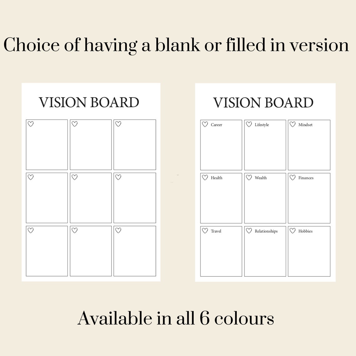 PRINTABLE VISION BOARDS 2022/2023 - Etsy