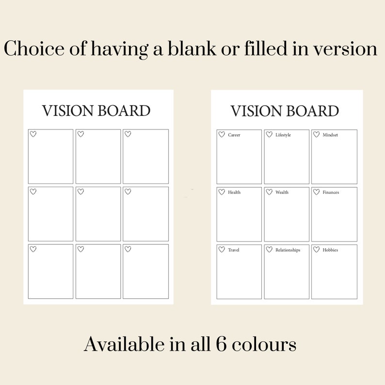 PRINTABLE VISION BOARDS 2022/2023 - Etsy