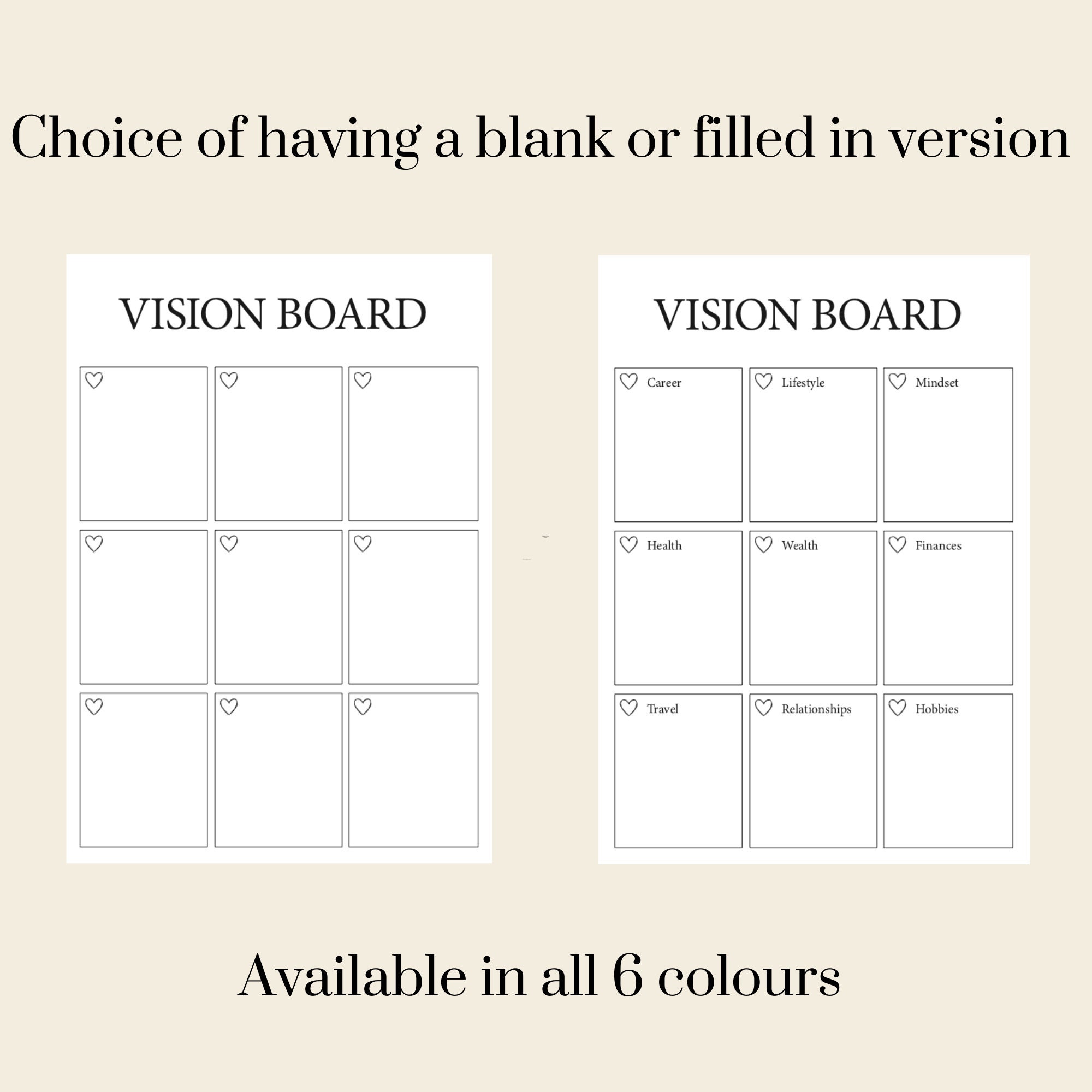 PRINTABLE VISION BOARDS 2022/2023 - Etsy