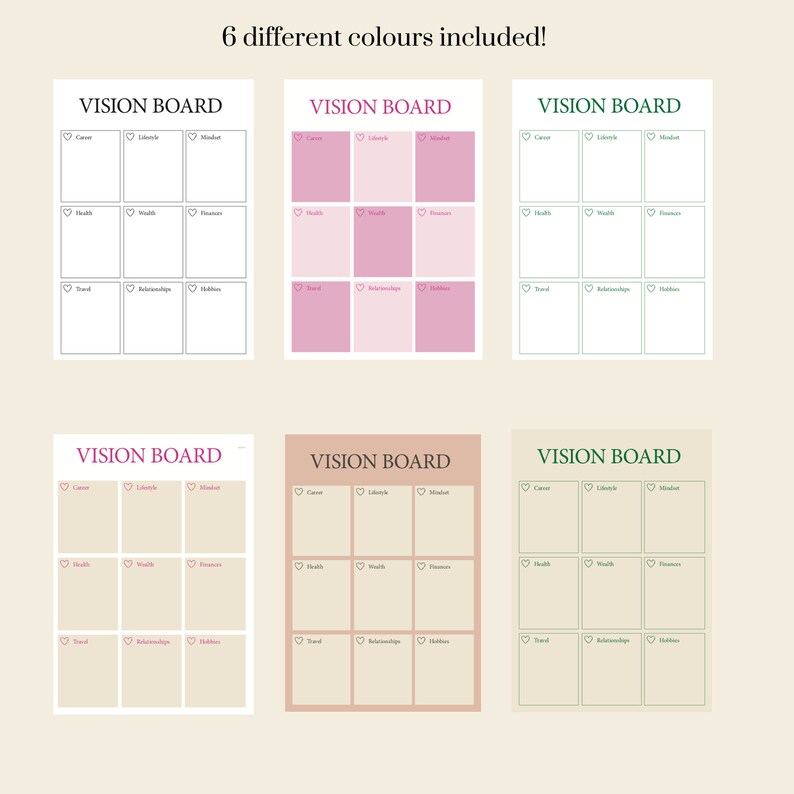PRINTABLE VISION BOARDS 2022/2023 - Etsy