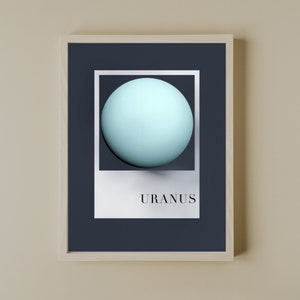 Uranus Art, Planet Art, Digital Download, Space Art, Printable Wall Art, Uranus Picture ...