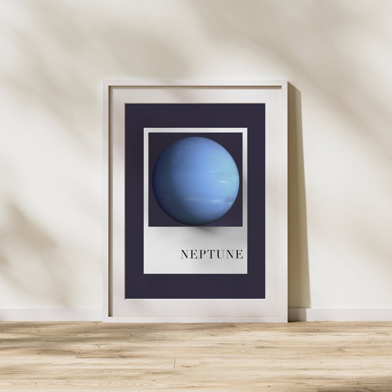 Neptune Poster, Digital Print, Space Art, Wall Art, Printable, Modern ...