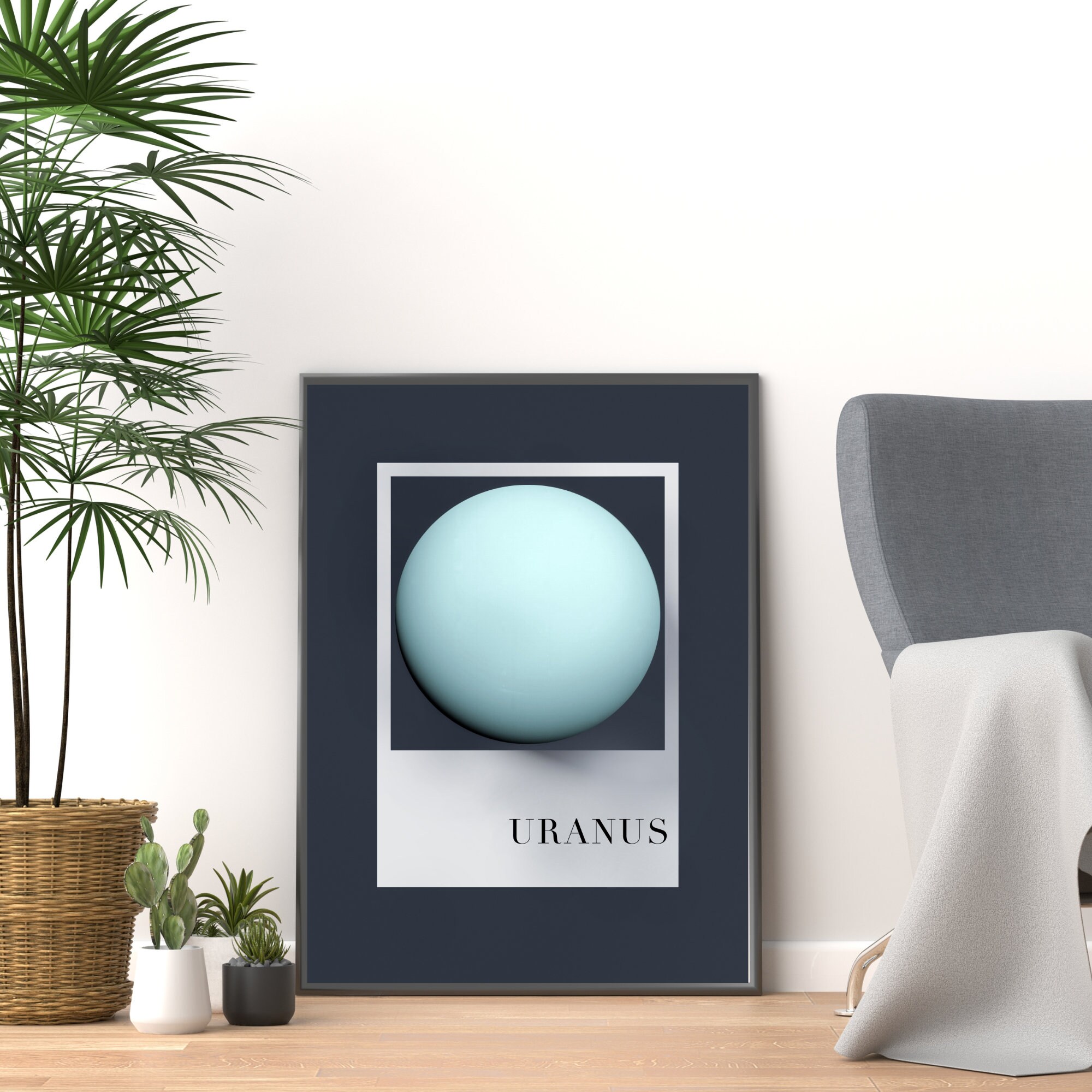 Uranus Art, Planet Art, Digital Download, Space Art, Printable Wall Art ...
