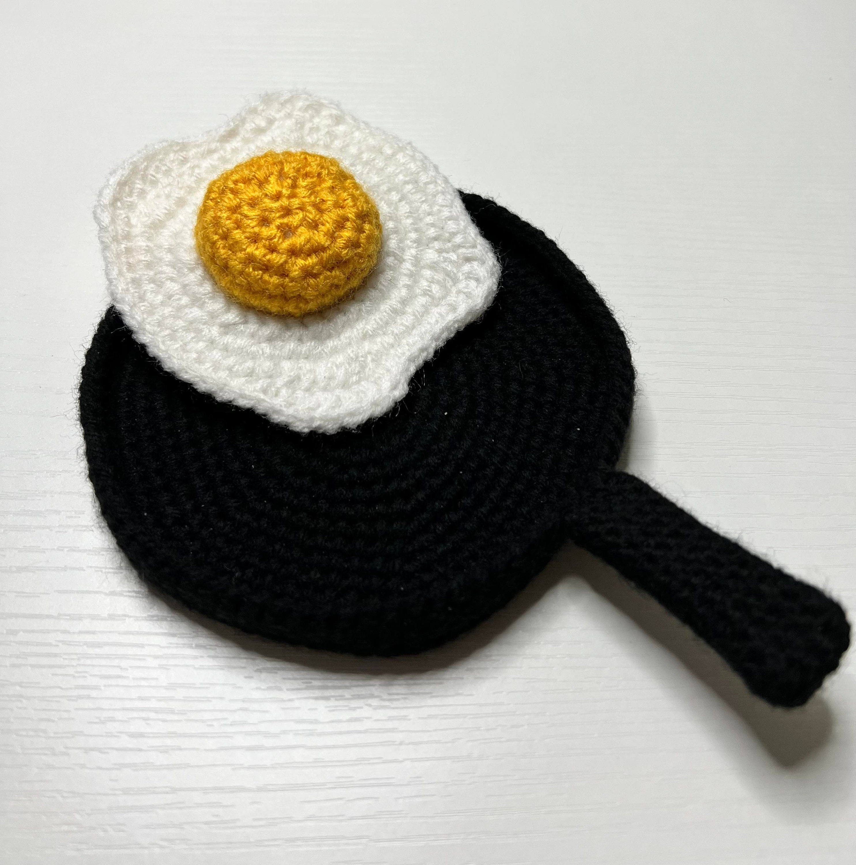 Fried Egg and Frying Pan Crochet Pattern - Cute - Toy - Plush - Gift ...