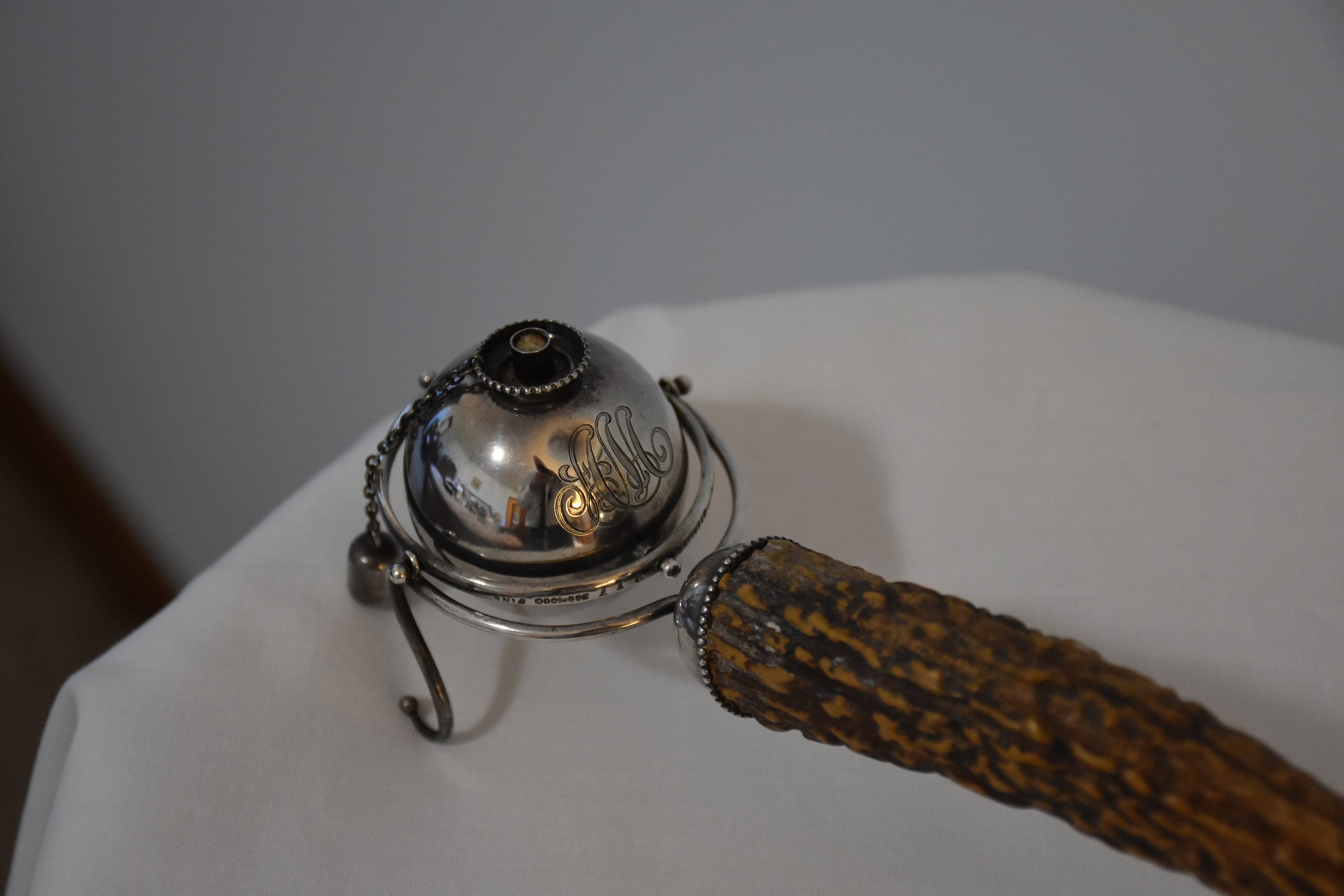 Cigar Lighter Gimbal Style Sterling Silver Antler Handle Antique - Etsy