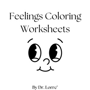 Custom Digital Downloads, Feelings Coloring Worksheets, Preschool ...