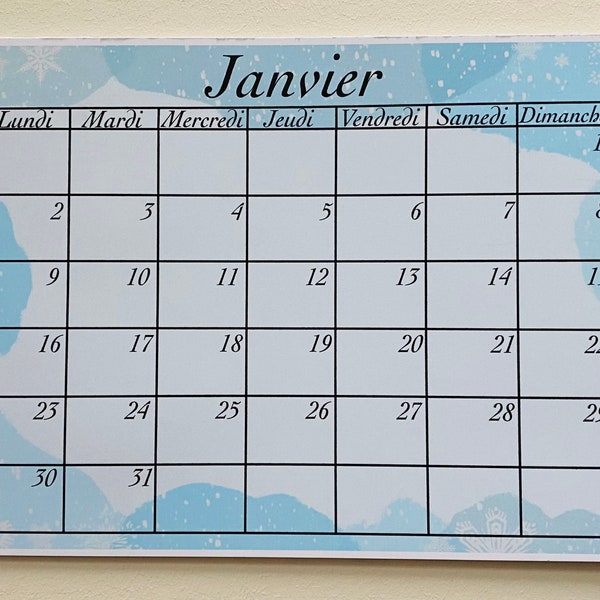 Calendrier mural géant - Etsy France