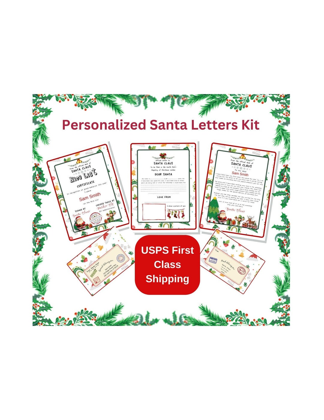 Personalized Santa Letter Bundle Letter From Santa Letter to - Etsy