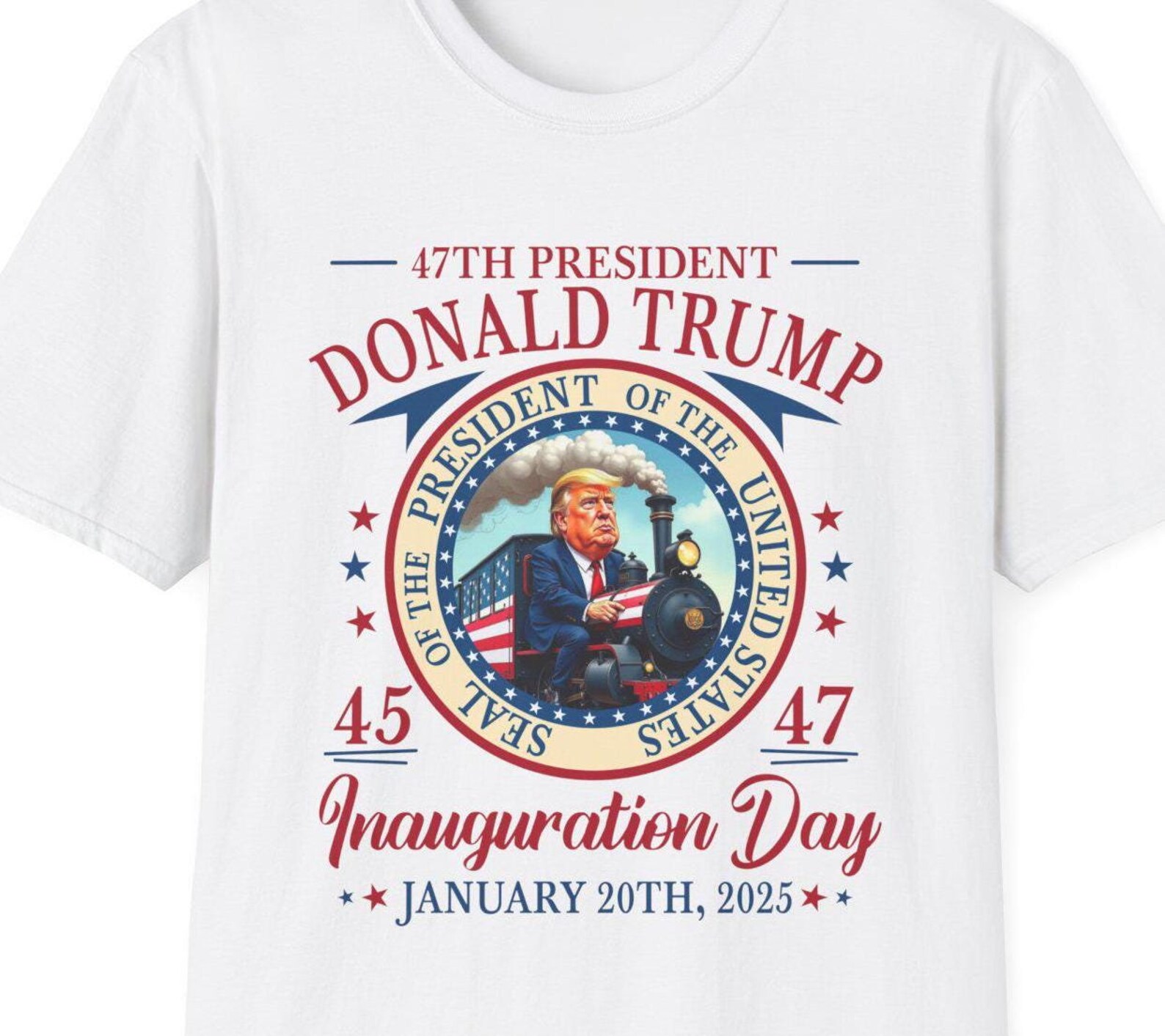 Trump Driving a Train Inauguration T Shirt for January 20, 2025 ...