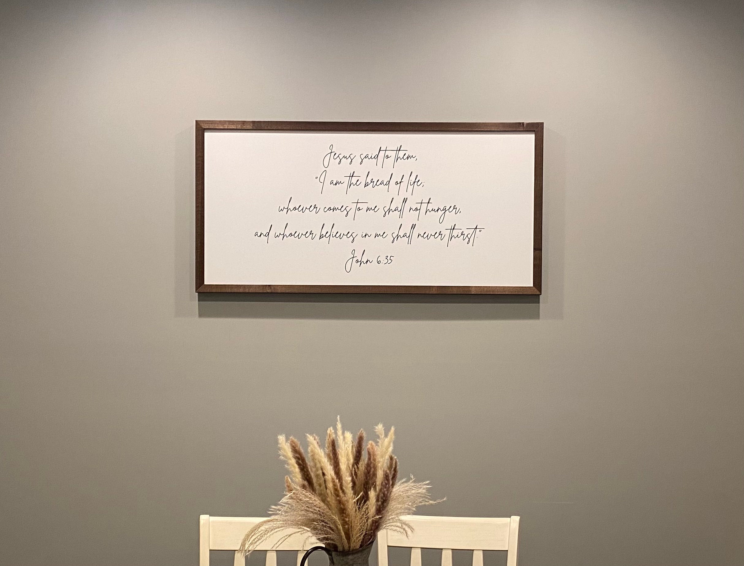 PNG Digital File John 6:35 Bible Verse — Dining Room Quote — Kitchen ...