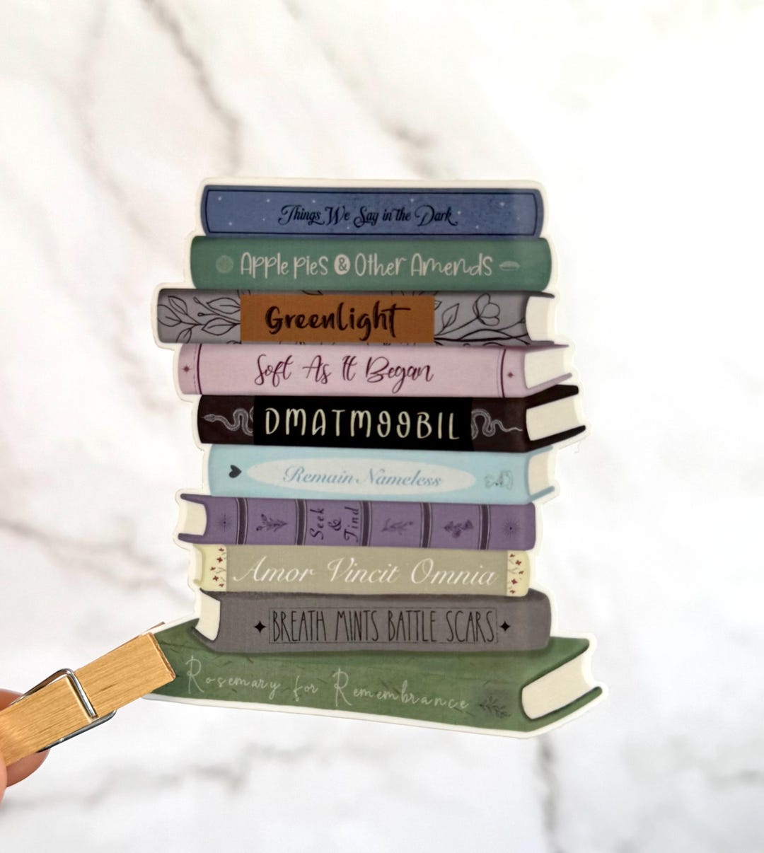 Dramione Book Stack Sticker - Fanfiction - for Water Bottle, Kindle ...