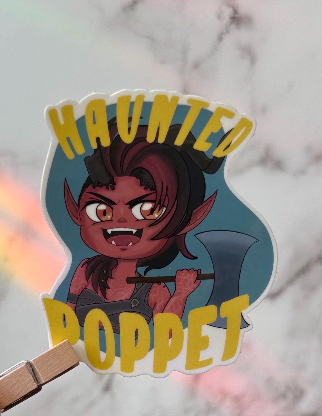 Karlach Haunted Poppet Chibi Sticker - Baldurs Gate 3 - BG3 - Water ...