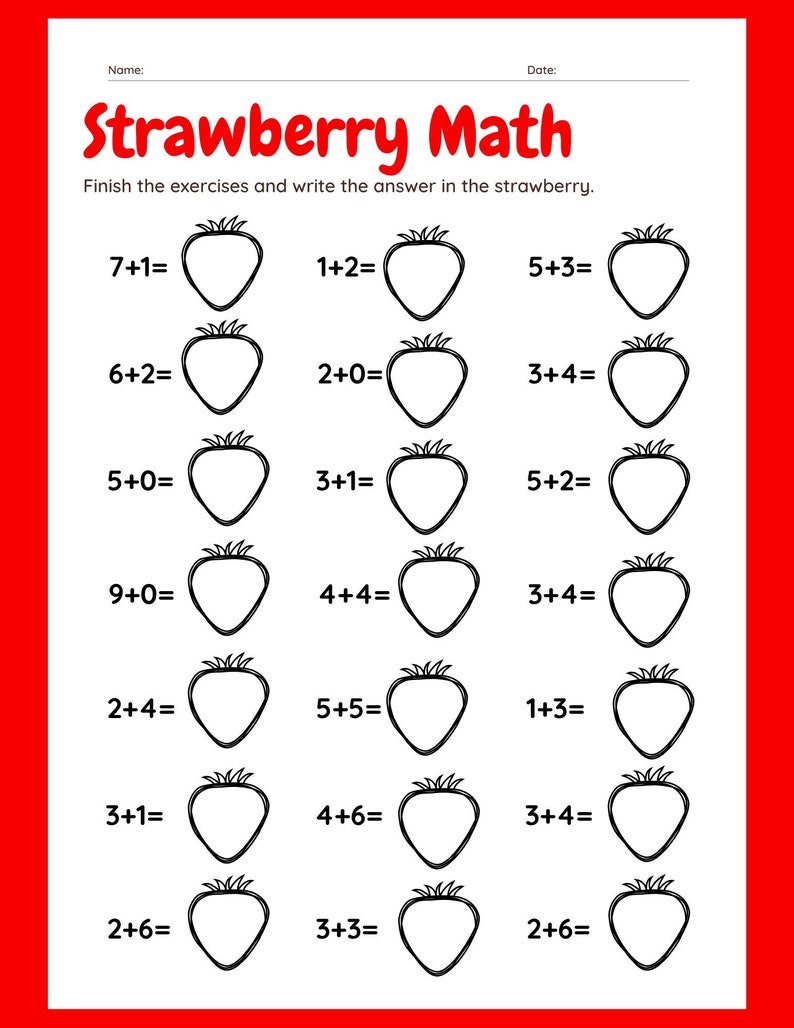 Addition and Subtraction Worksheet for Kindergarten, Fun Worksheet for ...