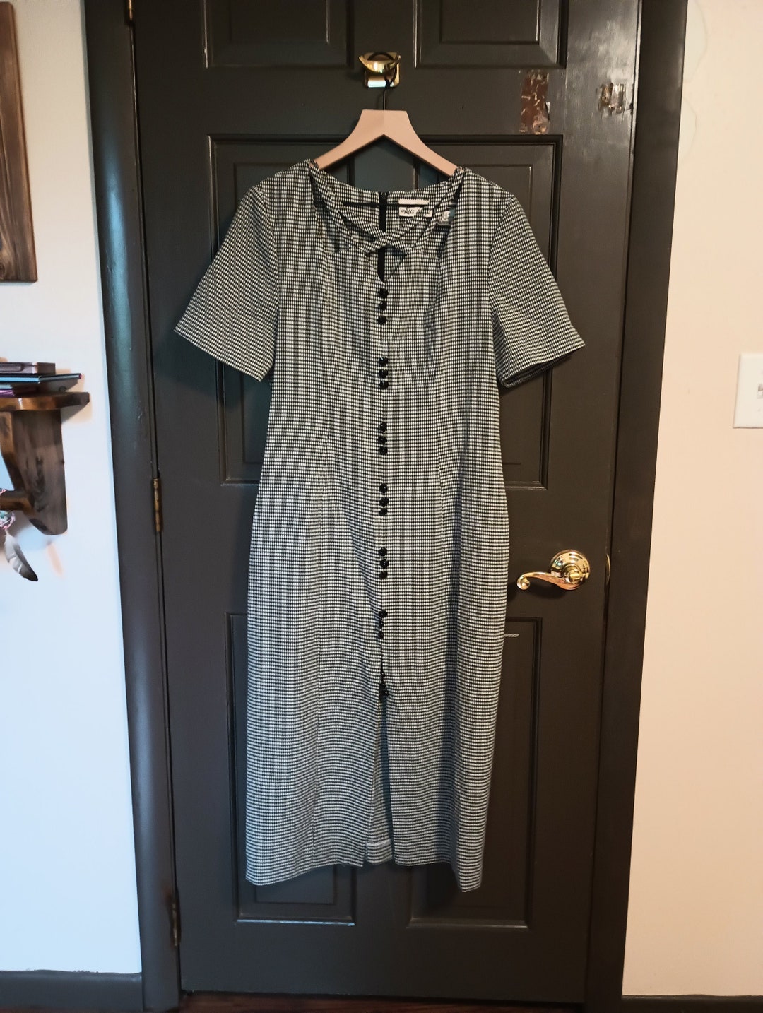 Vintage Black & White 90s Whimsigoth Dress - Etsy