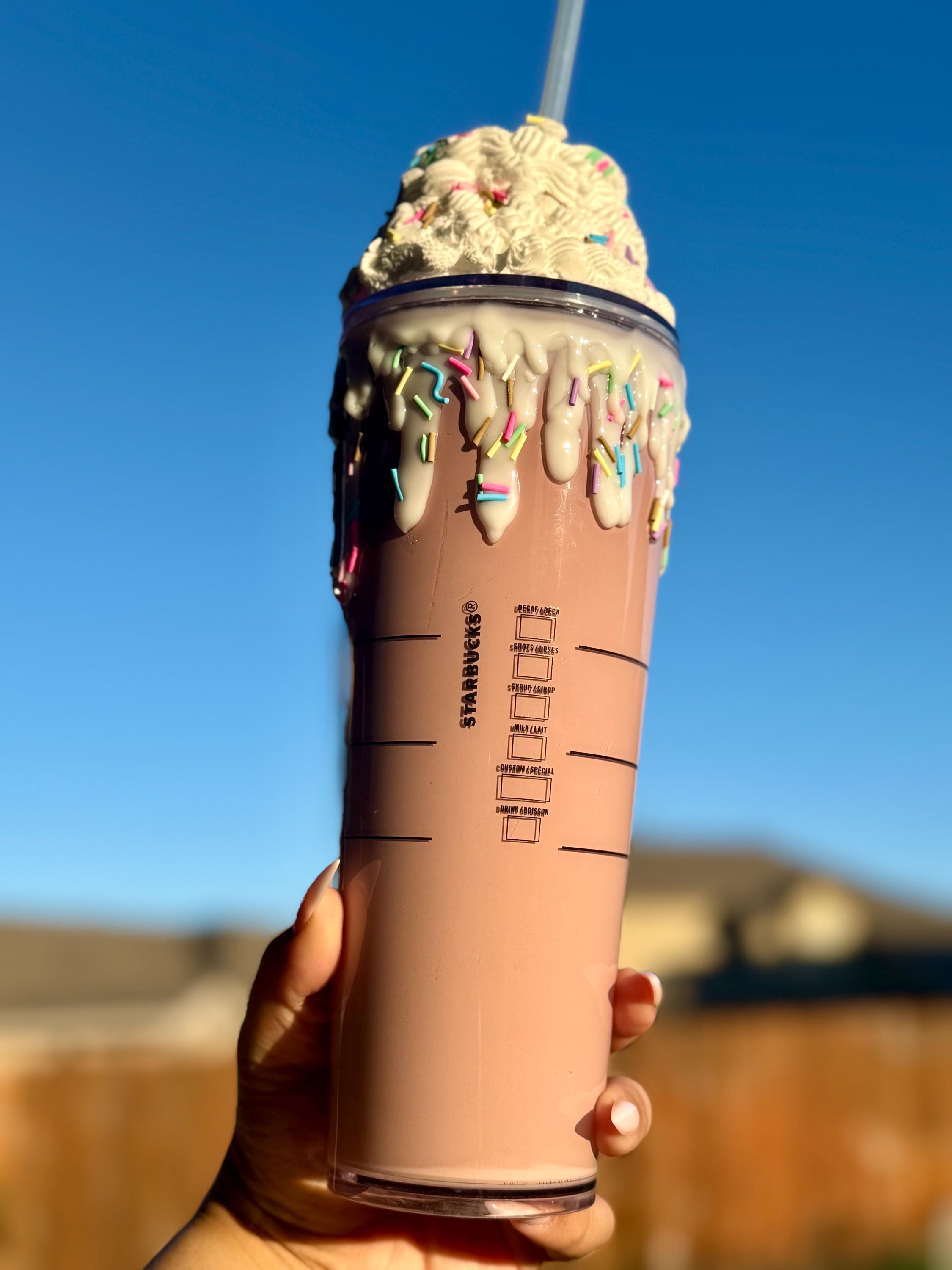 Ice Cream Dessert Sprinkle Drip With Topper Starbucks - Snowglobe ...