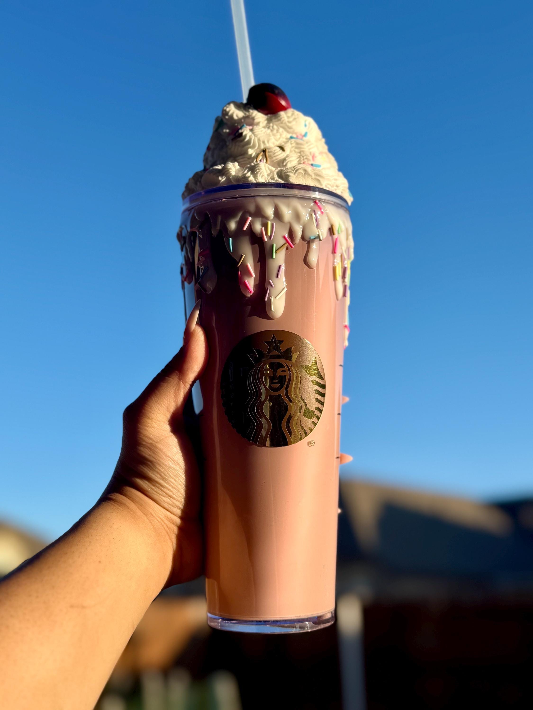 Ice Cream Dessert Sprinkle Drip With Topper Starbucks - Snowglobe ...