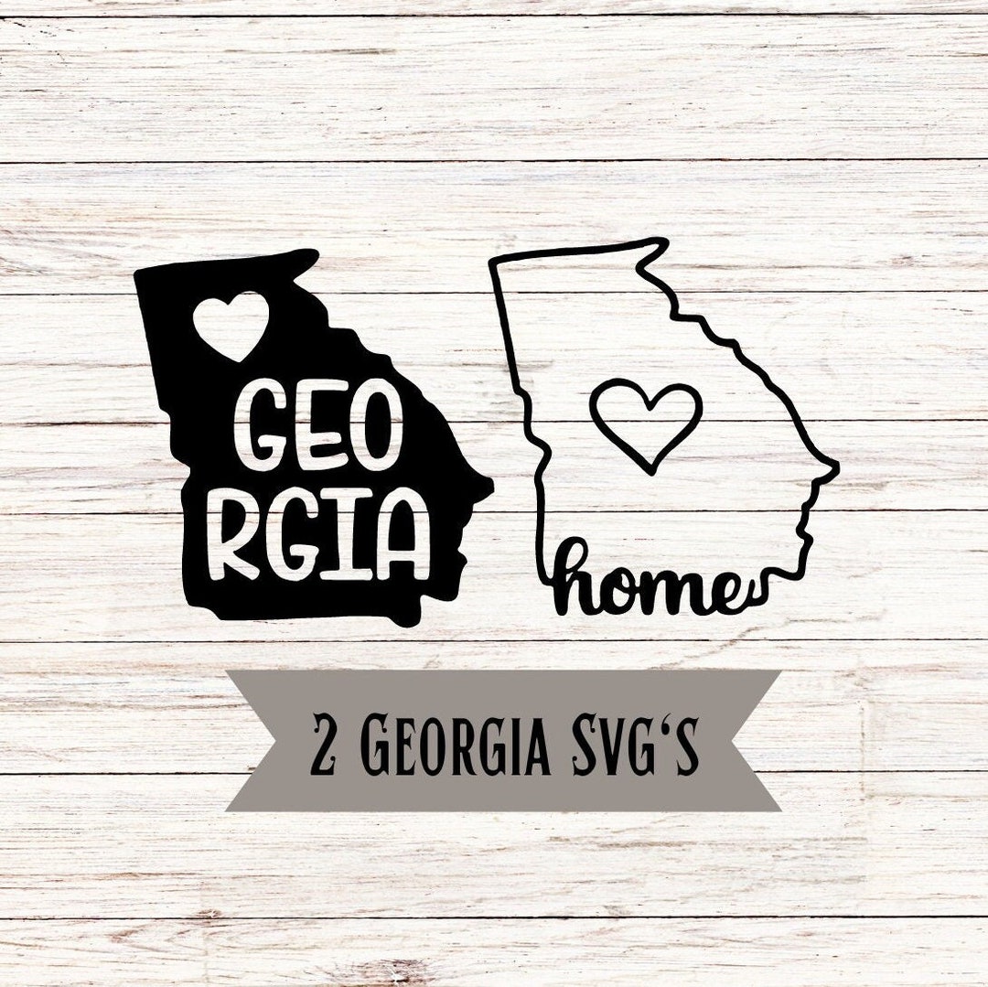 Georgia Svg, Home Svg, Cut File, South Svg, Peach State Svg, Car Decal ...