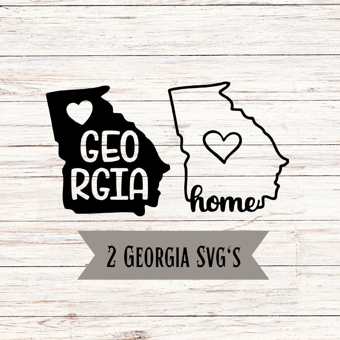 Georgia Svg, Home Svg, Cut File, South Svg, Peach State Svg, Car Decal ...
