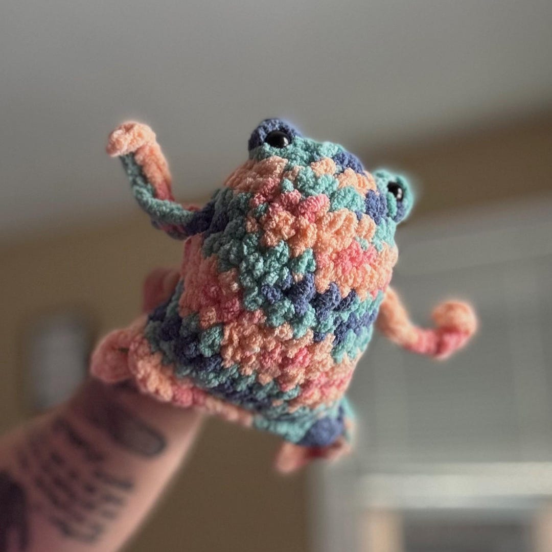 Crocheted Leggy Frog, - Etsy