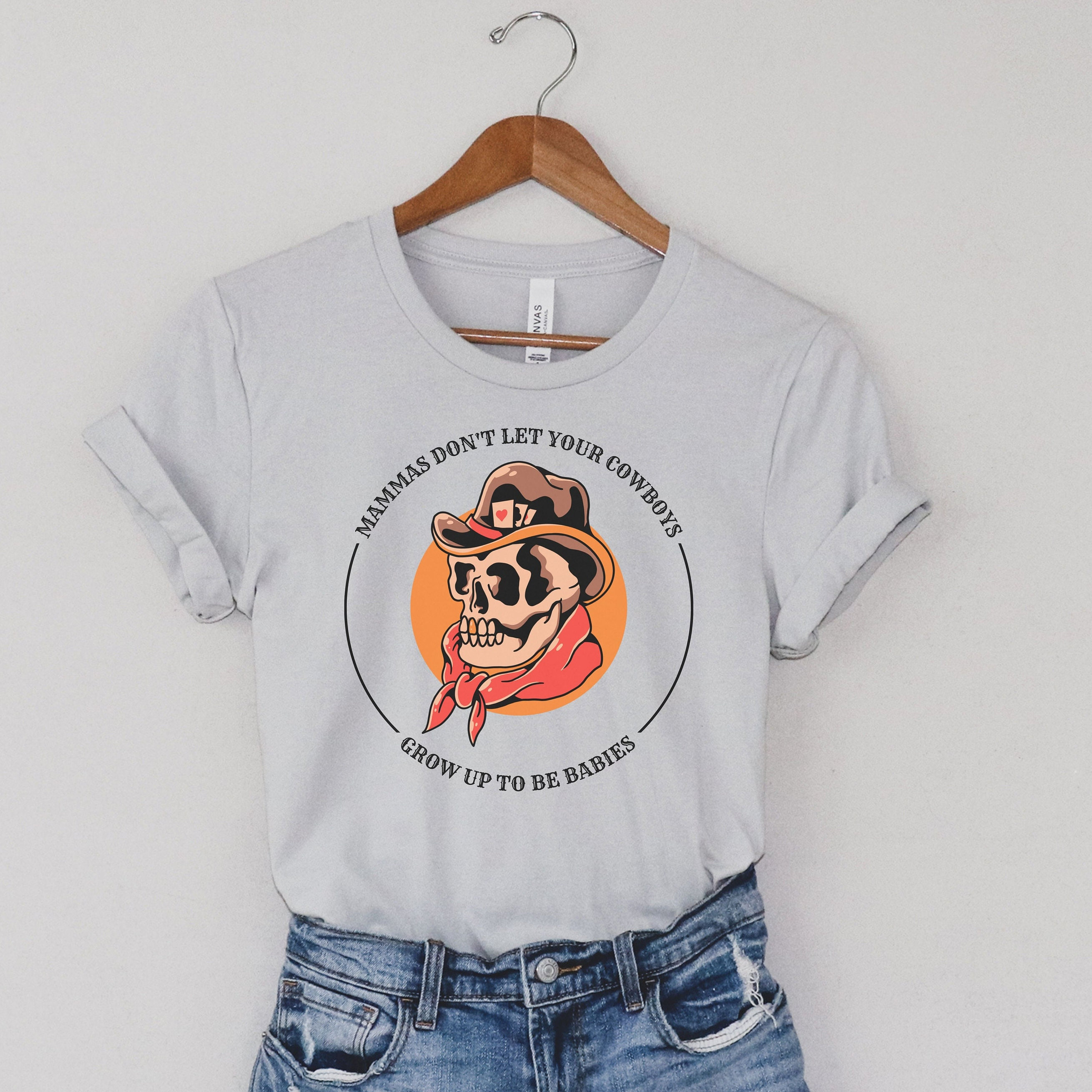 Funny Western Shirt, Cowboy Hat Shirt, Cowboy Skull T-shirt, Western ...