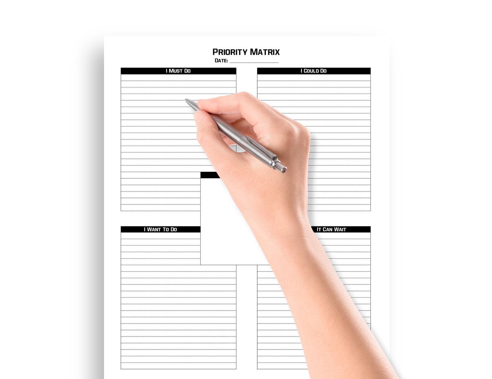 ADHD Priority Matrix to Do List | Daily Planner Template, Productivity ...