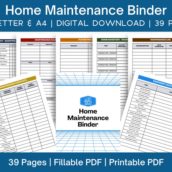 Home Management Binder - Etsy