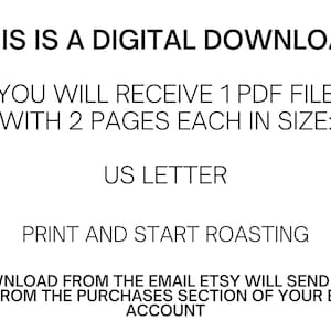 Freshroast Coffee Roasting Log, SR540 SR800 Home Roasters Logbook ...