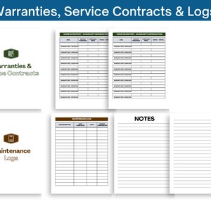 Home Maintenance Binder Fillable PDF | Printable Maintenance Checklist ...