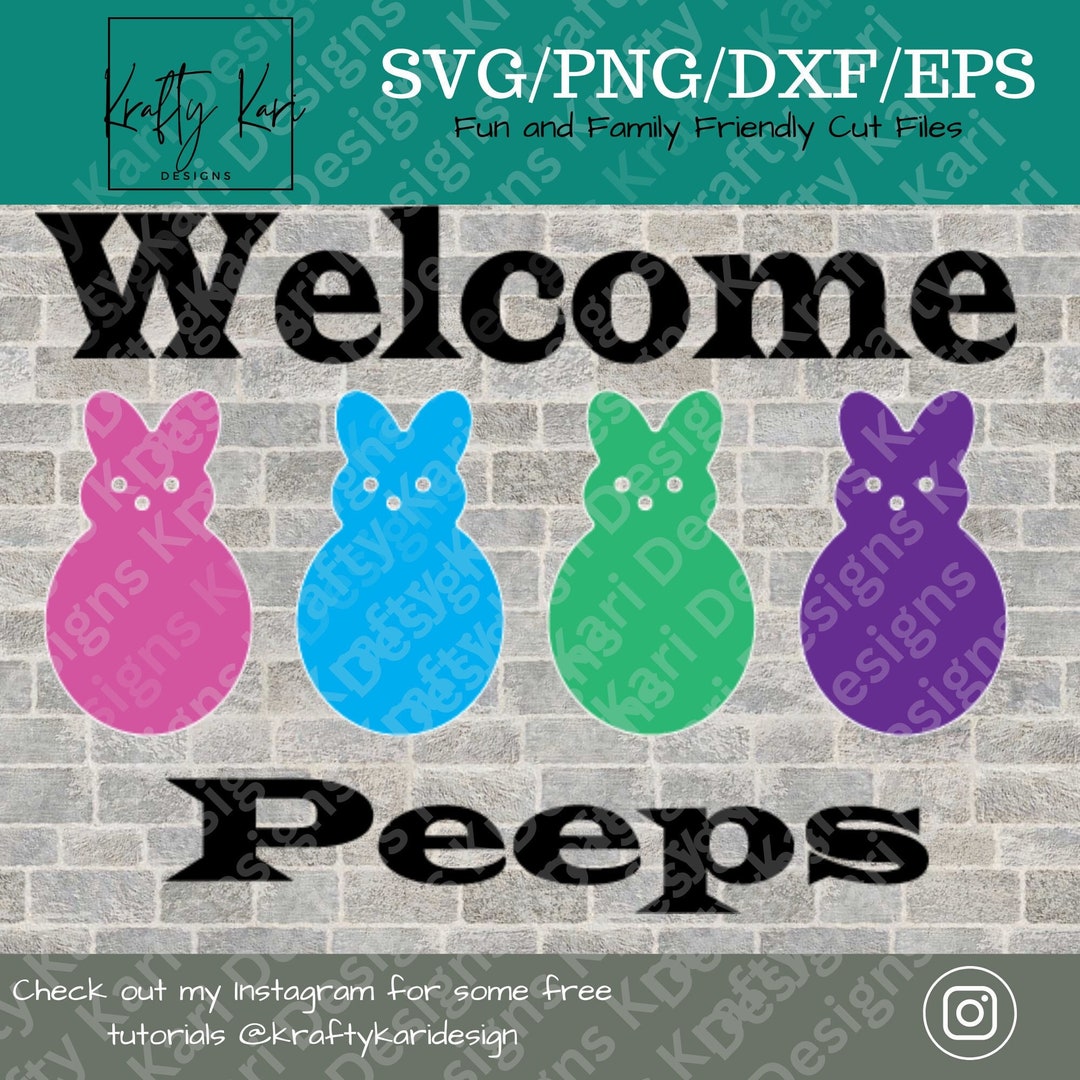 Welcome Peeps -SVG, Easter-svg, Peeps Svg, Welcome Svg - Etsy