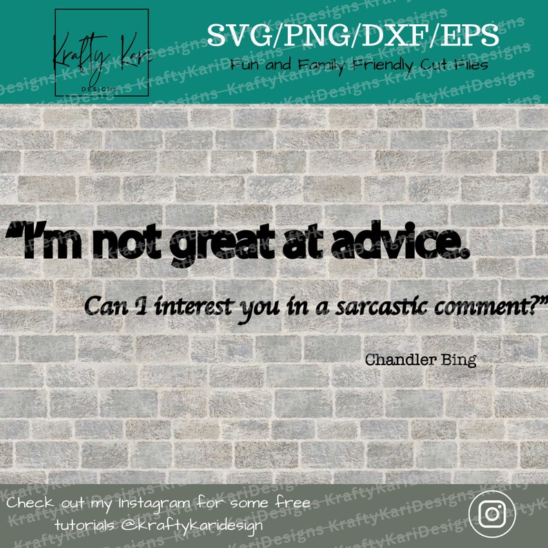 Chandler Bing Quote SVG, Matthew Perry SVG, Sarcasm Svg - Etsy