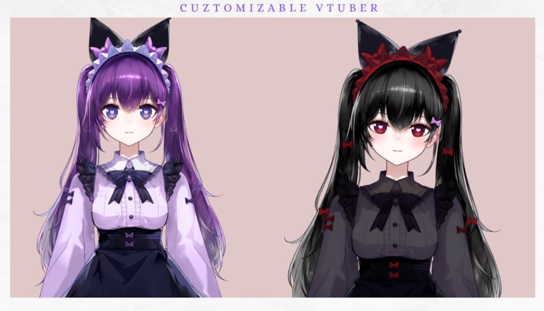 Customizable Vtuber/premade Adopt Live 2D Vtuber Model Cute Dollcat ...
