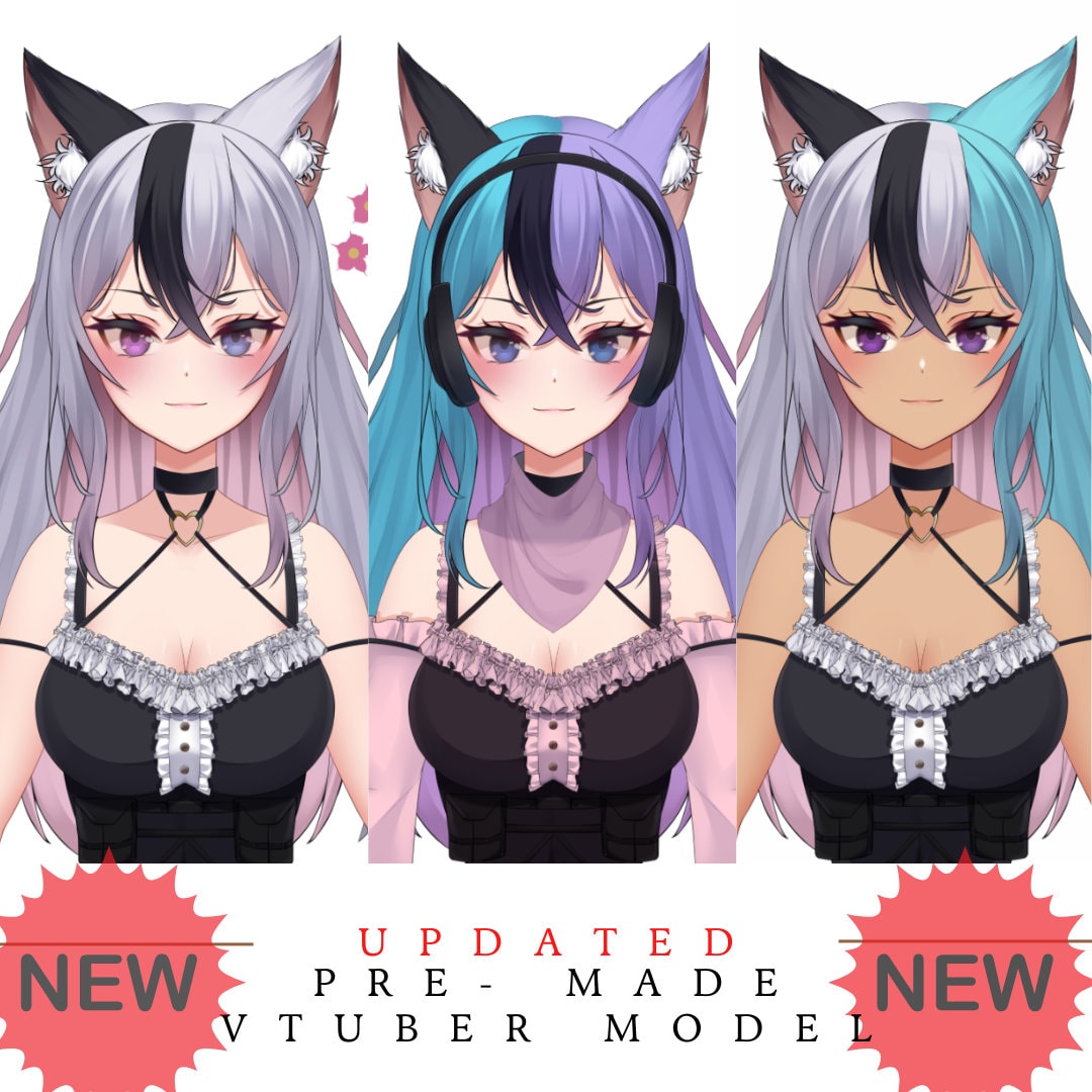 Updatedcustomizable Vtuber/premade Live 2D Vtuber Model Cute - Etsy Australia
