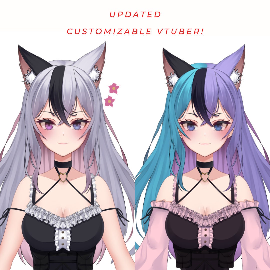Updatedcustomizable Vtuber premade Live 2D Vtuber Model Cute Etsy UK